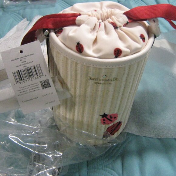 kate spade | Bags | Nwt Kate Spade Drawstring Canister Style Ladybug ...